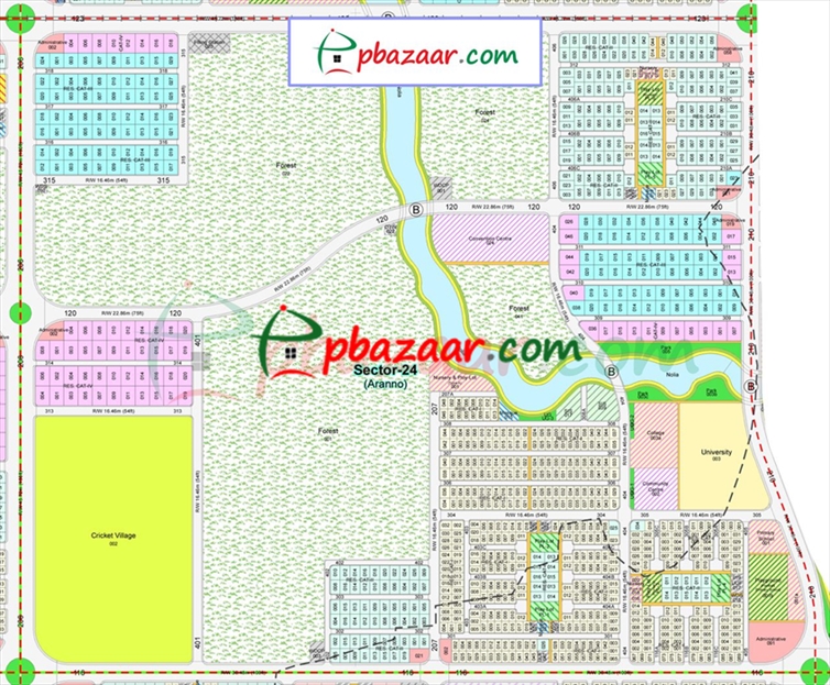 10 Katha East-South Facing Corner Plot, Rajuk Purbachal Sector 24 ...