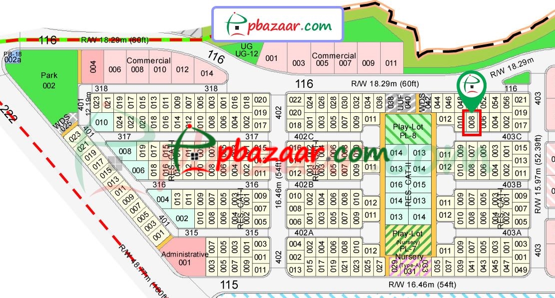 3 Katha North Facing Land, Rajuk Purbachal Sector 21 | pbazaar.com